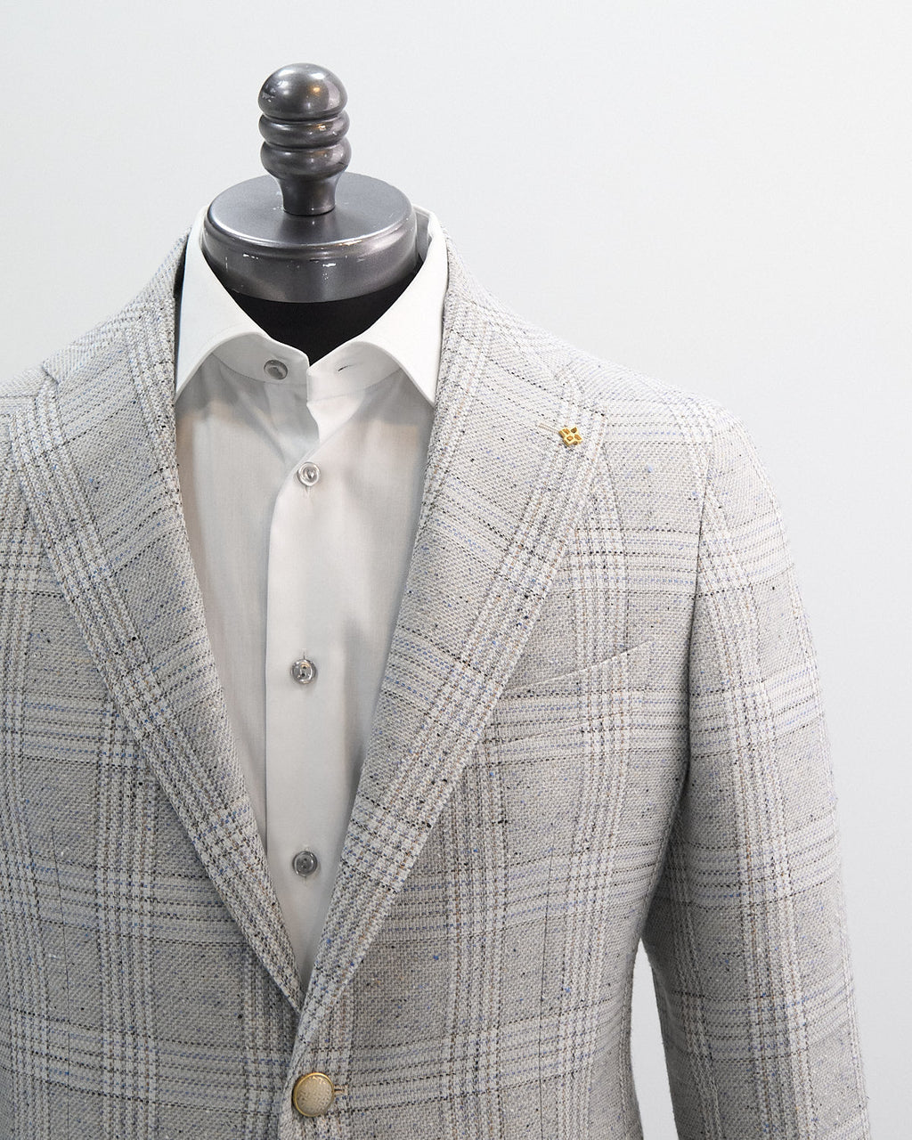 Tagliatore Light Grey Plaid Blazer – Faded Soul